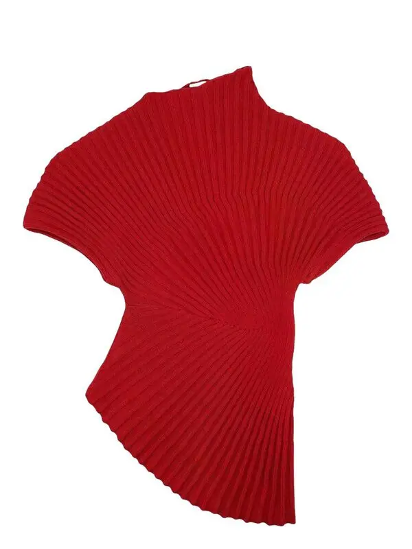 Cult Gaia Annemie Ribbed Top - Red
