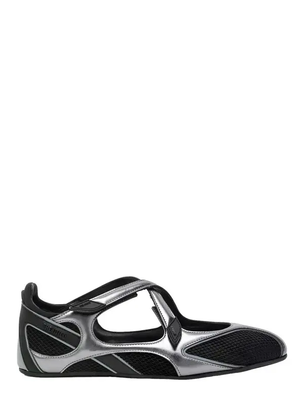 Attico Floor 01 Round-toe Ballerina Flats - Silver