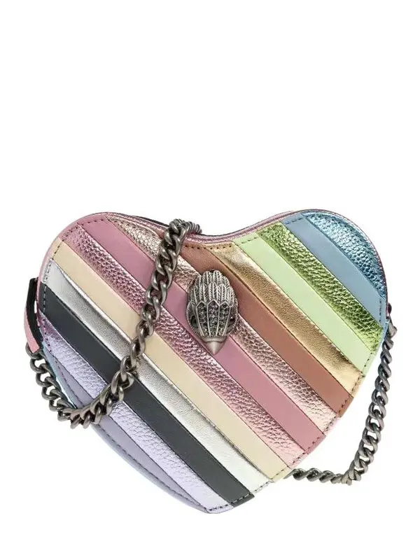Kurt Geiger Heart Striped Cross Body Bag - Pink