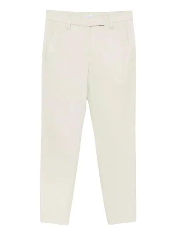 Brunello Cucinelli Tapered Trousers With Side Pockets - Neutrals