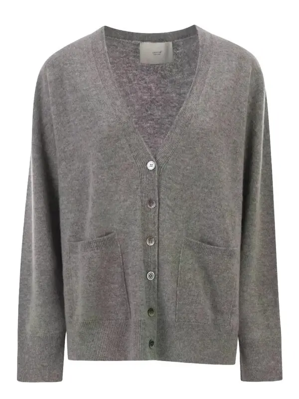 VANISÈ V-neck Cashmere Cardigan - Grey