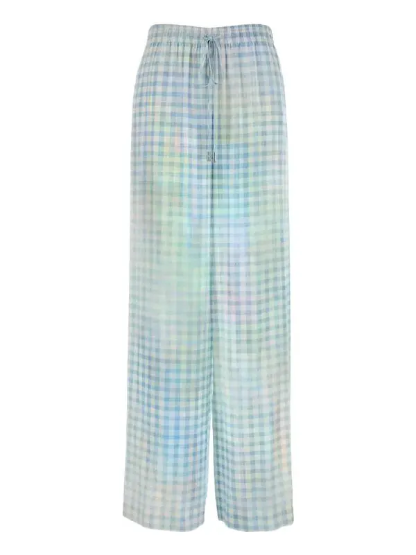 Ermanno Scervino Check-pattern Trousers - Blue
