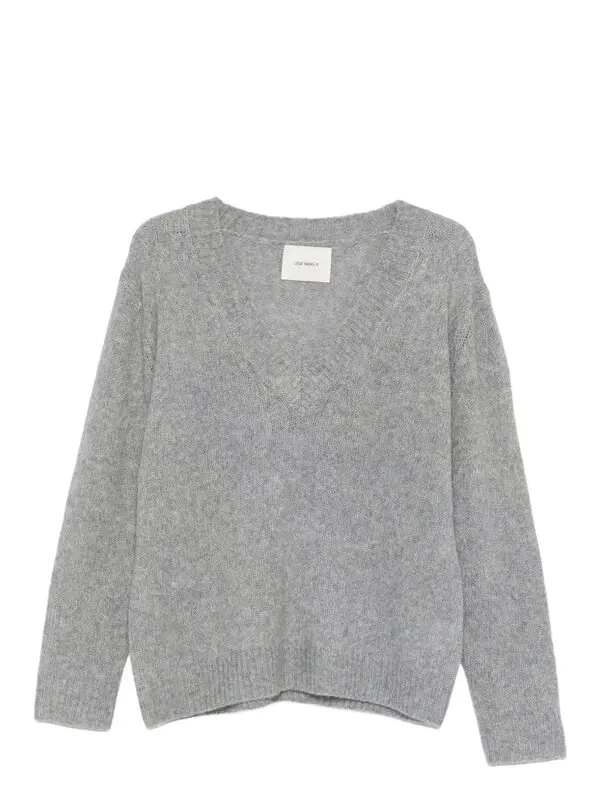 LISA YANG Leona V-neck Sweater - Grey