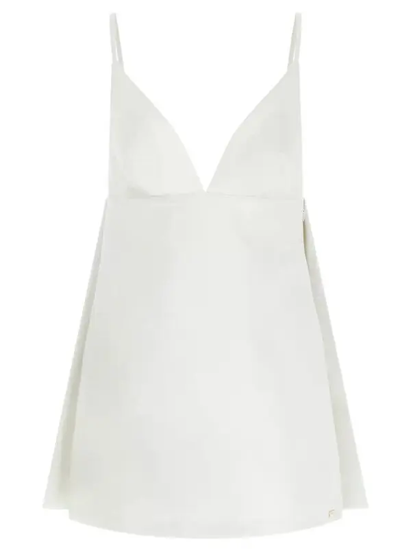 Elisabetta Franchi V-neck Mini Dress - White