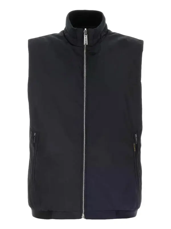MOORER Zip Sleeveless Gilet - Blue