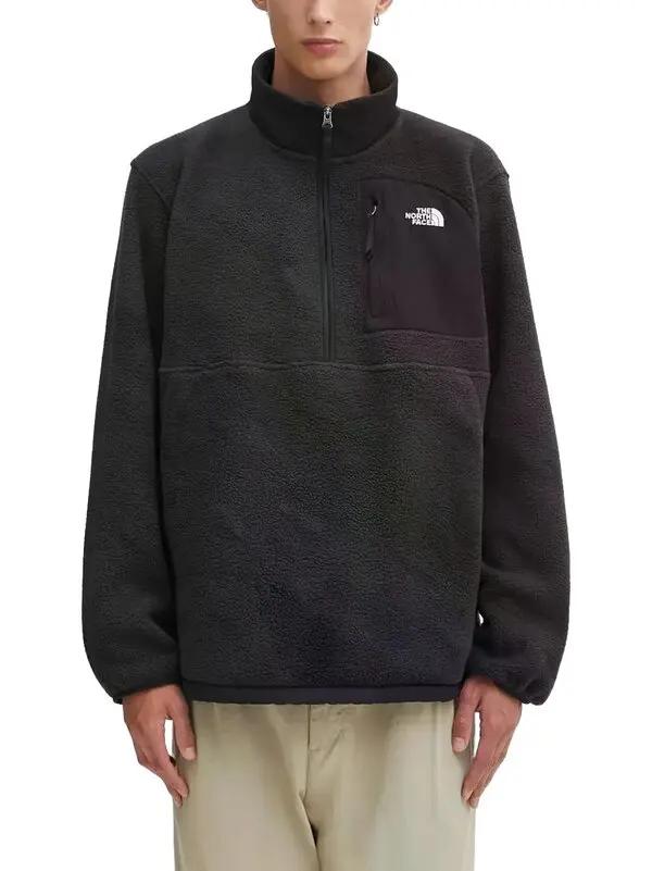 The North Face Zip Pocket Fleece Sweatshirt - Black