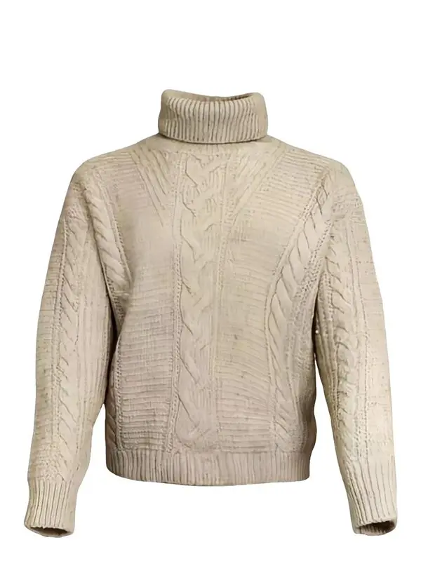 Max Mara Finger Cable-knit Roll-neck Sweater - Neutrals