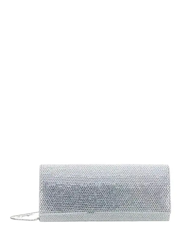 TWENTY FOURHAITCH Metallic Chain Clutch - Silver
