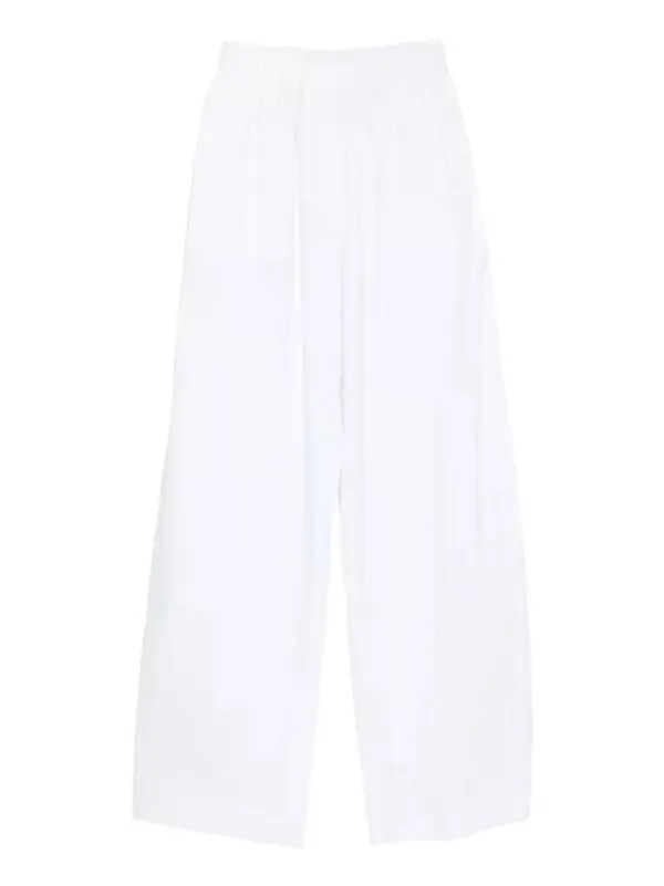 THELATEST Elasticated-waist Palazzo Pants - White