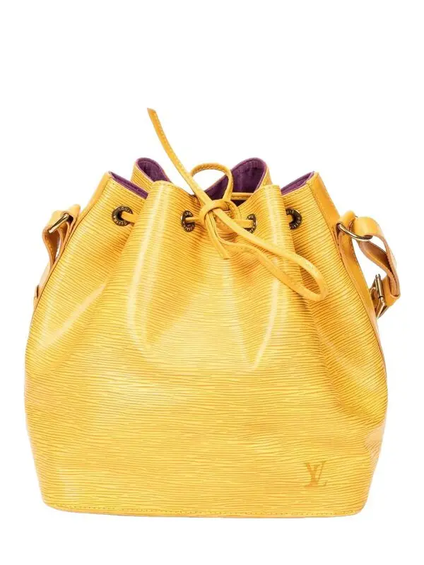 LOUIS VUITTON 1998 Pm Noe Textured Bucket Bag - Yellow