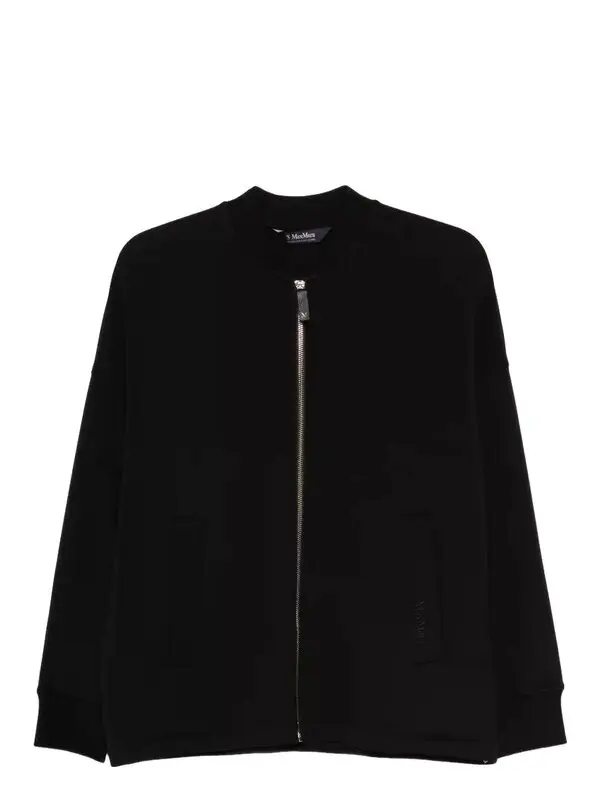 Max Mara Radioso Zip-up Bomber Jacket - Black