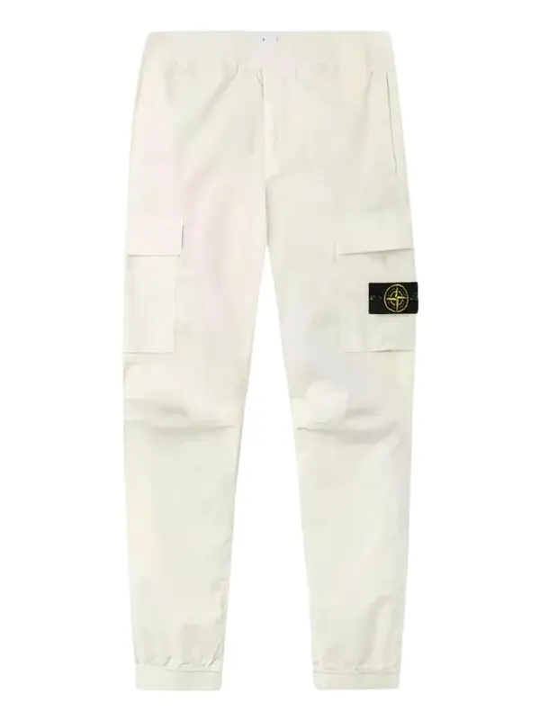 Stone Island Logo-patch Cargo Trousers - Neutrals