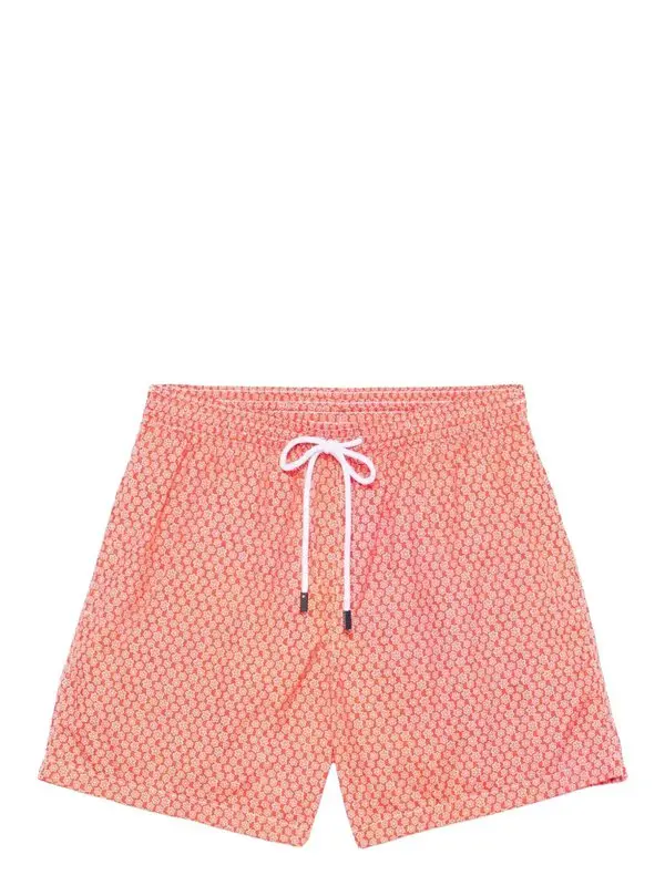 BARBA NAPOLI Printed Swim Shorts - Red