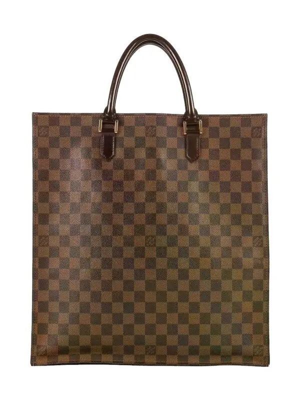 LOUIS VUITTON 2004 Sac Plat Tote Bag - Brown