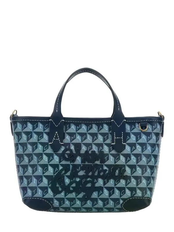 ANYA HINDMARCH Geometric-motif Tote Bag - Blue