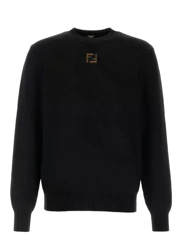 Fendi Ff-motif Wool Sweater - Black