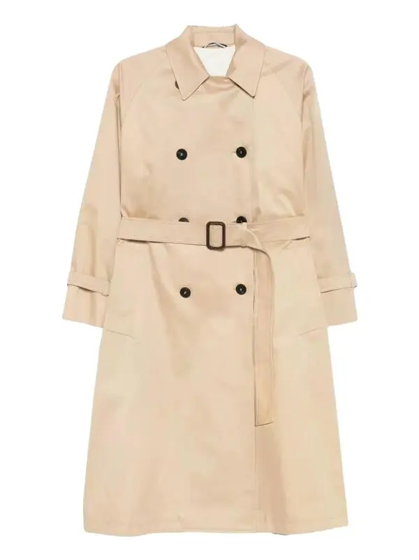Max Mara Belted Double-breasted Coat - Neutrals