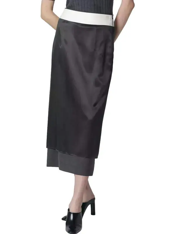 RÓHE Inside-out Midi Skirt - Black