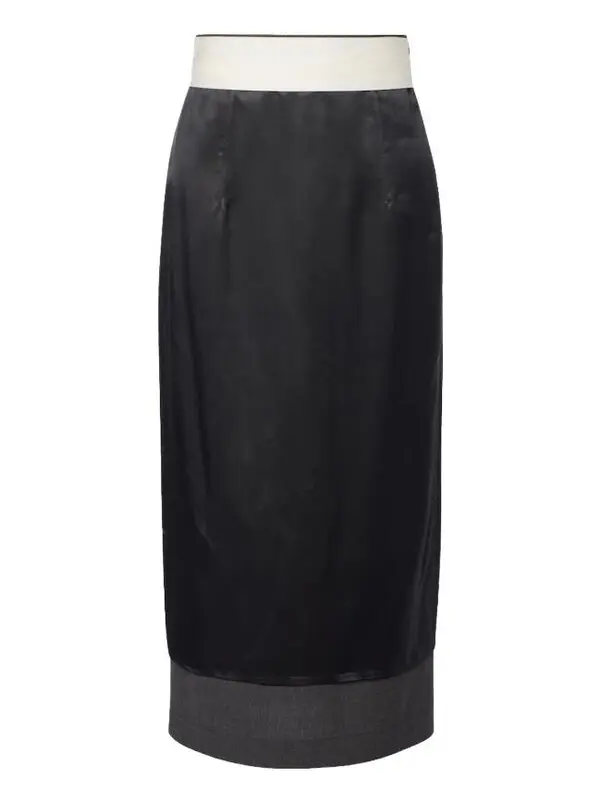 RÓHE Inside-out Midi Skirt - Black