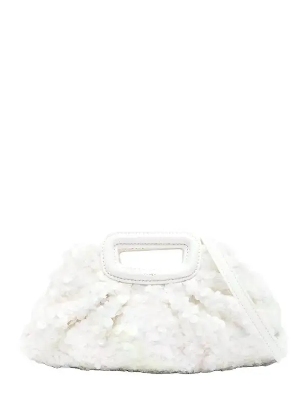 Maje Sequin-embellished Mini Bag - White