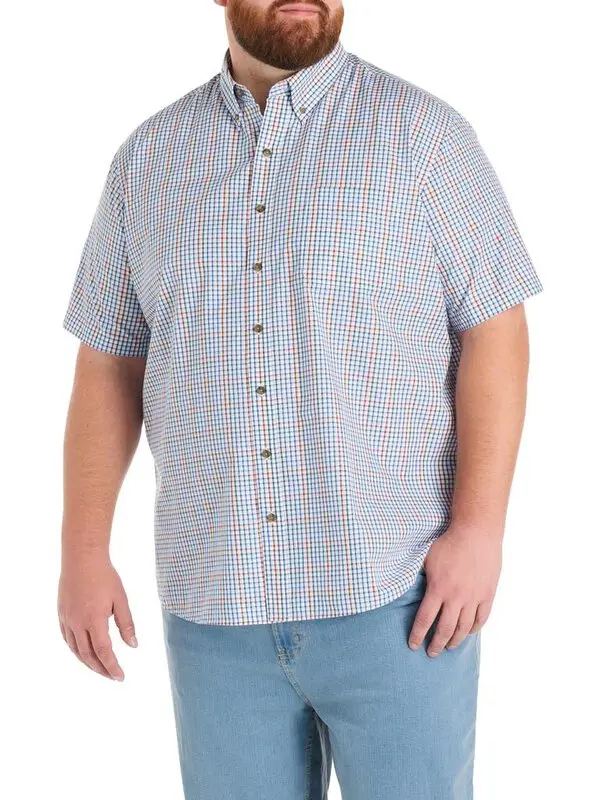 HARBOR BAY BY DXL Big & Tall Easy-care Large Plaid Sport Shirt - Multi