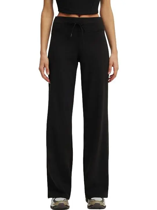 Cotton:on Active Ultra Soft Tie Front Wide Leg Pant - Black
