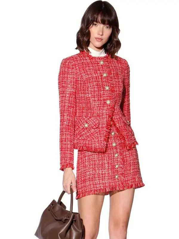 Walter Baker Roxy Tweed Jacket - Cherry Tweed
