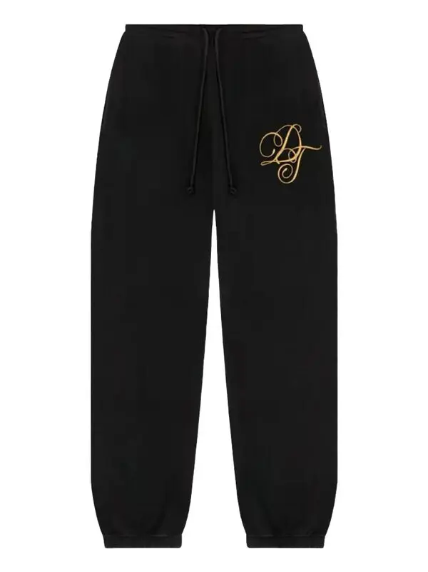 DENIM TEARS Metallic-script Track Pants - Black