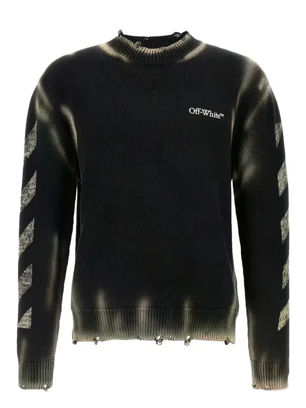 Off-White Diag Arr Corrosion Sweater - Black