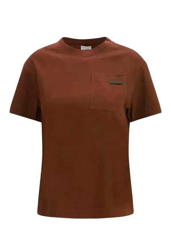 Brunello Cucinelli Chest-pocket Crew-neck T-shirt - Brown