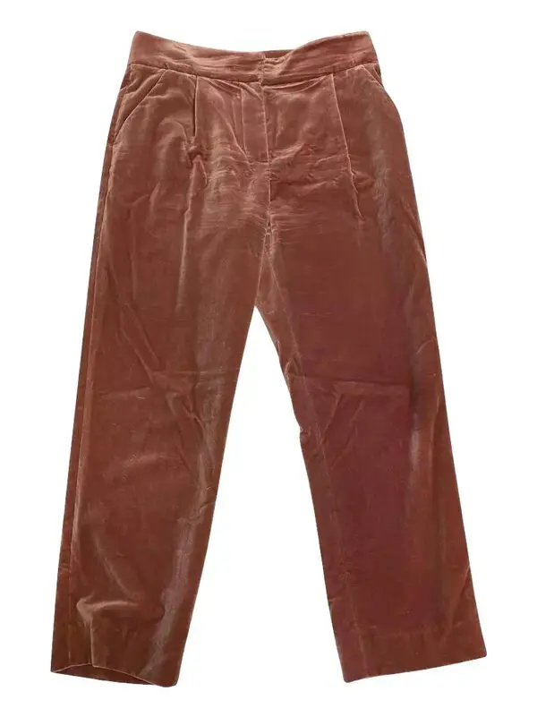 Brunello Cucinelli Velvet Cropped Trousers - Brown