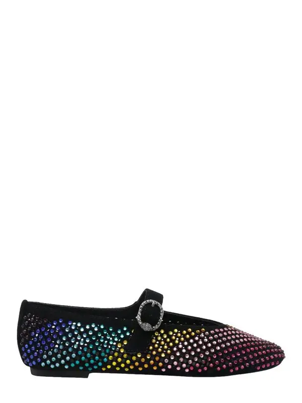 Kurt Geiger Strass Buckle Ballet Flats - Black