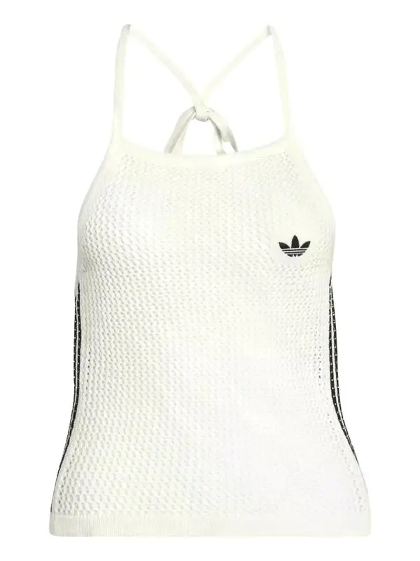 Adidas Crochet Halterneck Top - White