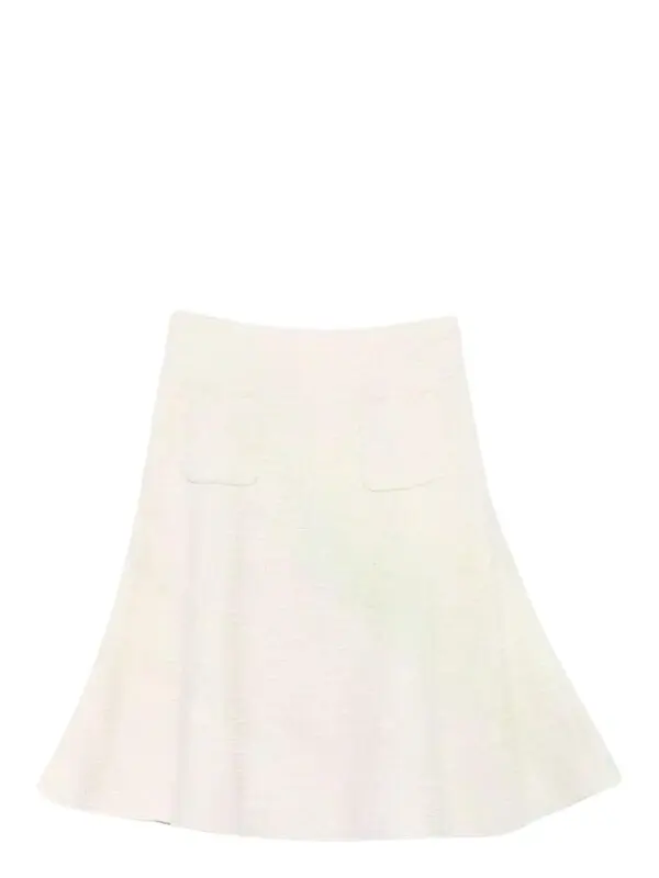 N°21 Patch Pocket Woven Midi Skirt - Neutrals