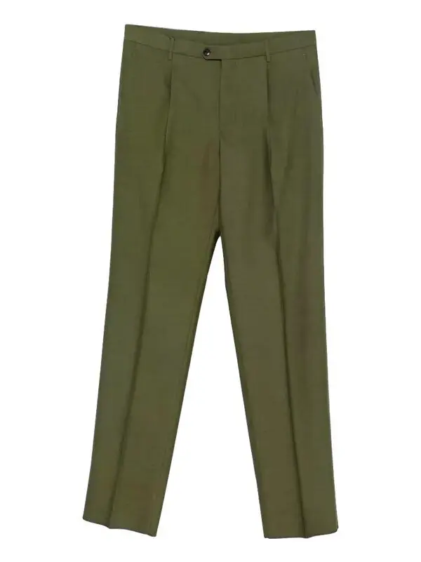 Etro Pleated Straight Leg Trousers - Green