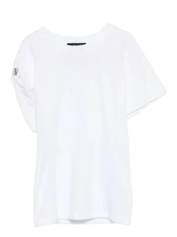 Seafarer Ruched Sleeve T-shirt - White