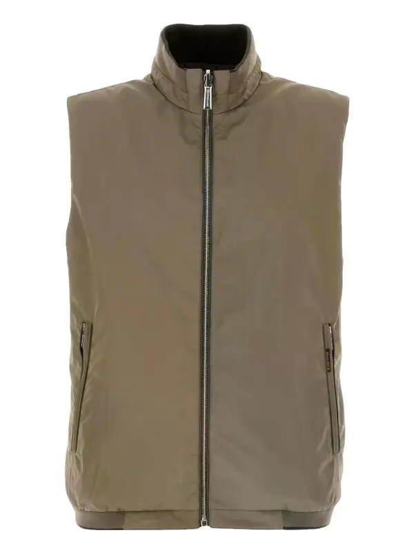 MOORER Zip-up Gilet - Neutrals
