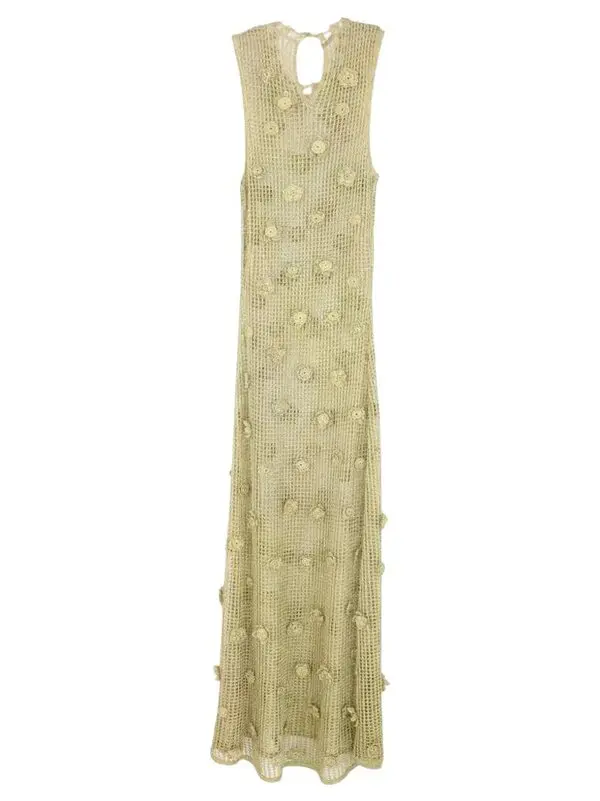 Cult Gaia Floral-appliqué Maxi Dress - Neutrals