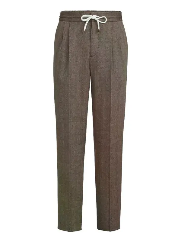 Brunello Cucinelli Drawstring Trousers - Brown