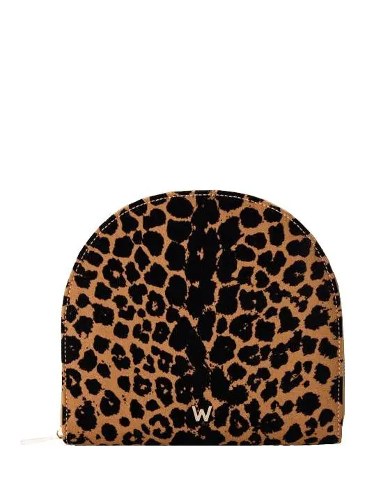 Wolf Savanna Leopard Print Jewelry Portfolio - Tan/black