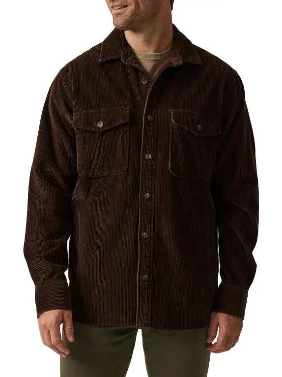 34 Heritage Corduroy Overshirt - Chocolate Brown