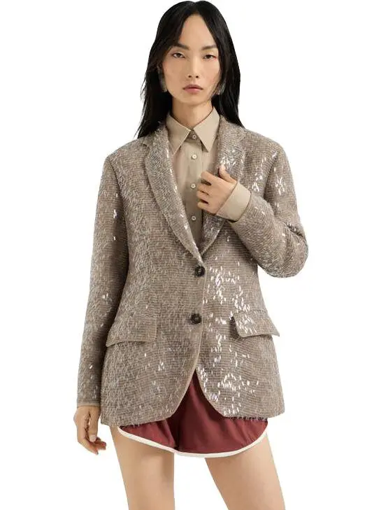 Brunello Cucinelli Embroidered Blazer - Rope