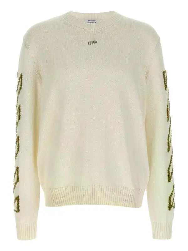 Off-White 3d Diag Outline Sweater - Neutrals
