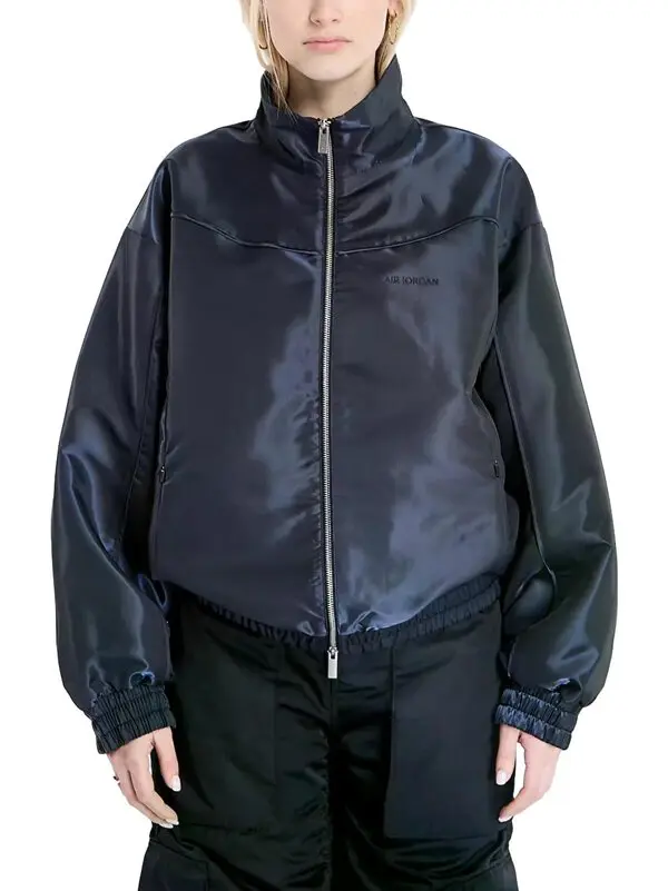 JORDAN Satin Bomber Jacket - Black