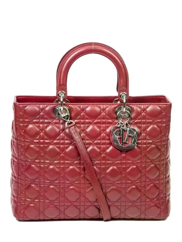 Dior Large Lady Handbag - Red