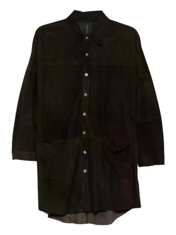 GIORGIO BRATO Patch-pockets Long Shirt - Brown