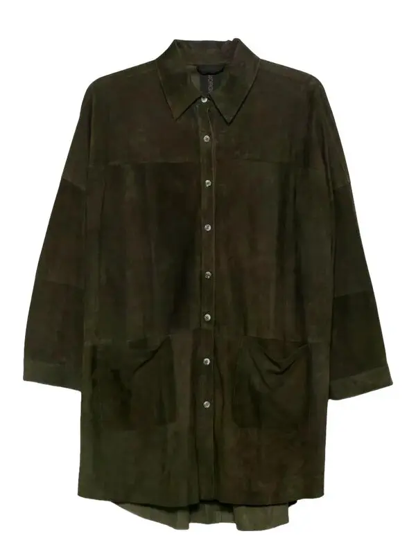 GIORGIO BRATO Patch-pockets Long Shirt - Green