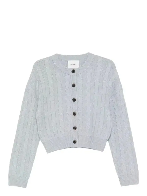 LISA YANG Cassie Cable-knit Buttoned Cardigan - Blue