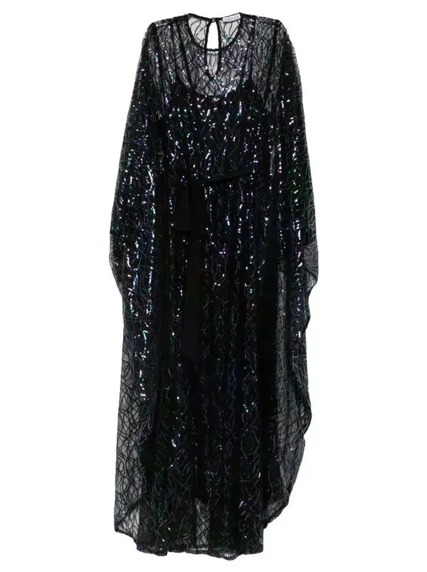 BARUNI Habiba Sequinned Kaftan - Black
