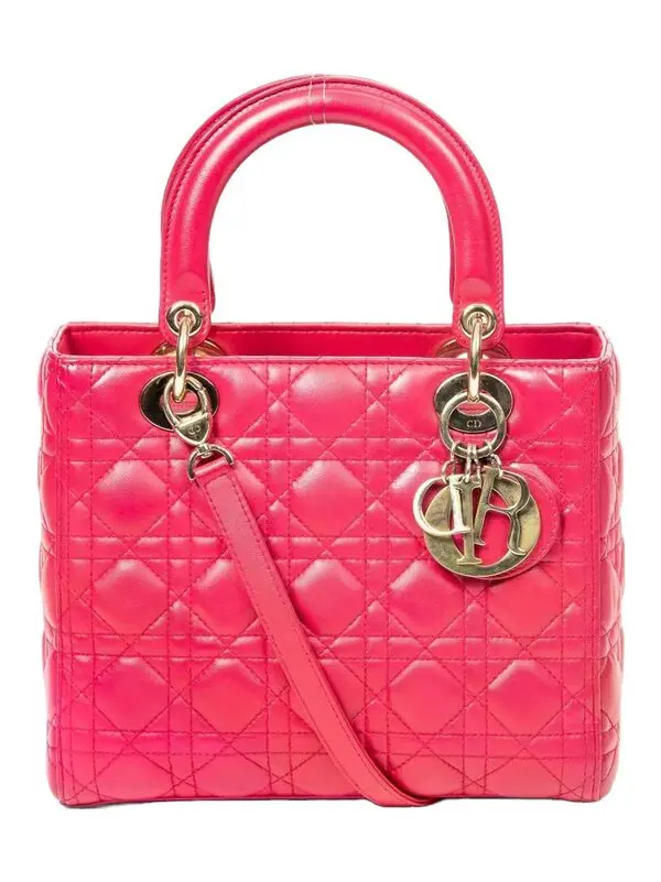 Dior Medium Lady Tote Bag - Pink
